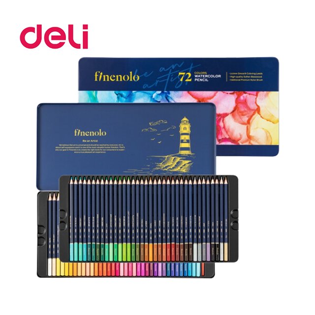 Deli C122-72 Lápices de colores hexagonales estuche c/72 pzas ...